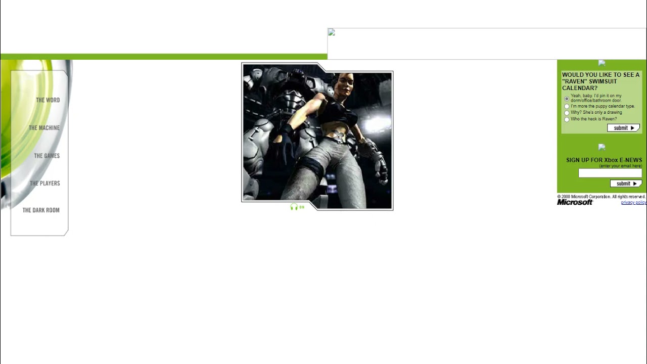 #Xbox20 | Xbox Website in 2000