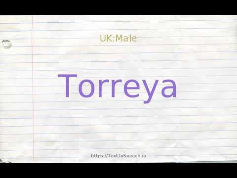 How to pronounce torreya