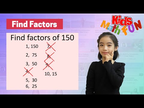 Math Find Factors Of a Number | Find Factors of 150 | Kids Math Fun Lesson