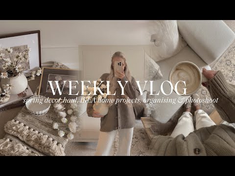 WEEKLY VLOG | spring decor haul, IKEA home projects, brand photoshoot & playroom transformation