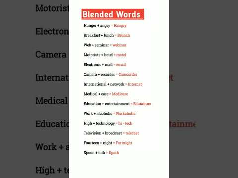 blended words|#shorts #youtubeshorts