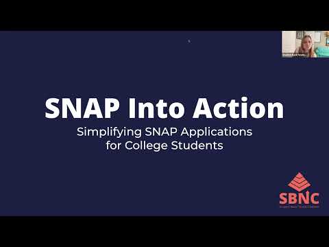 SNAP Into Action: Simplifying SNAP Applications for College Students