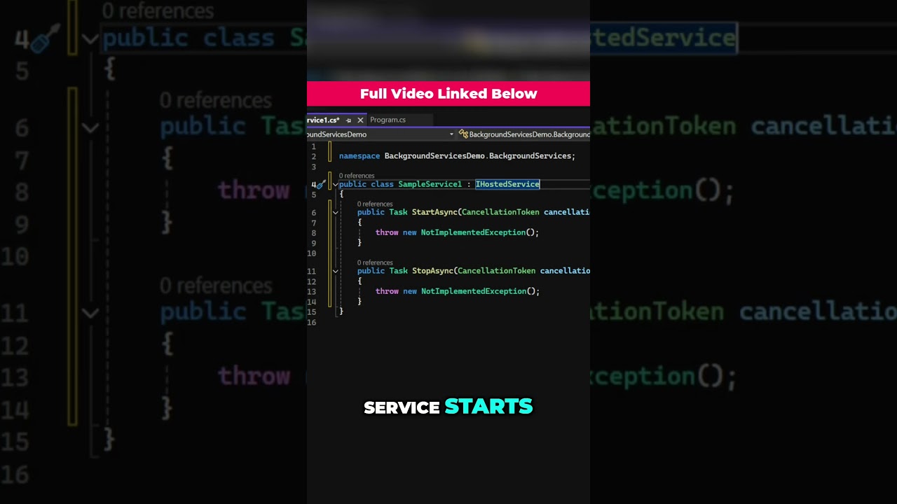 Background Service Start & Stop Async Methods #dotnetcore