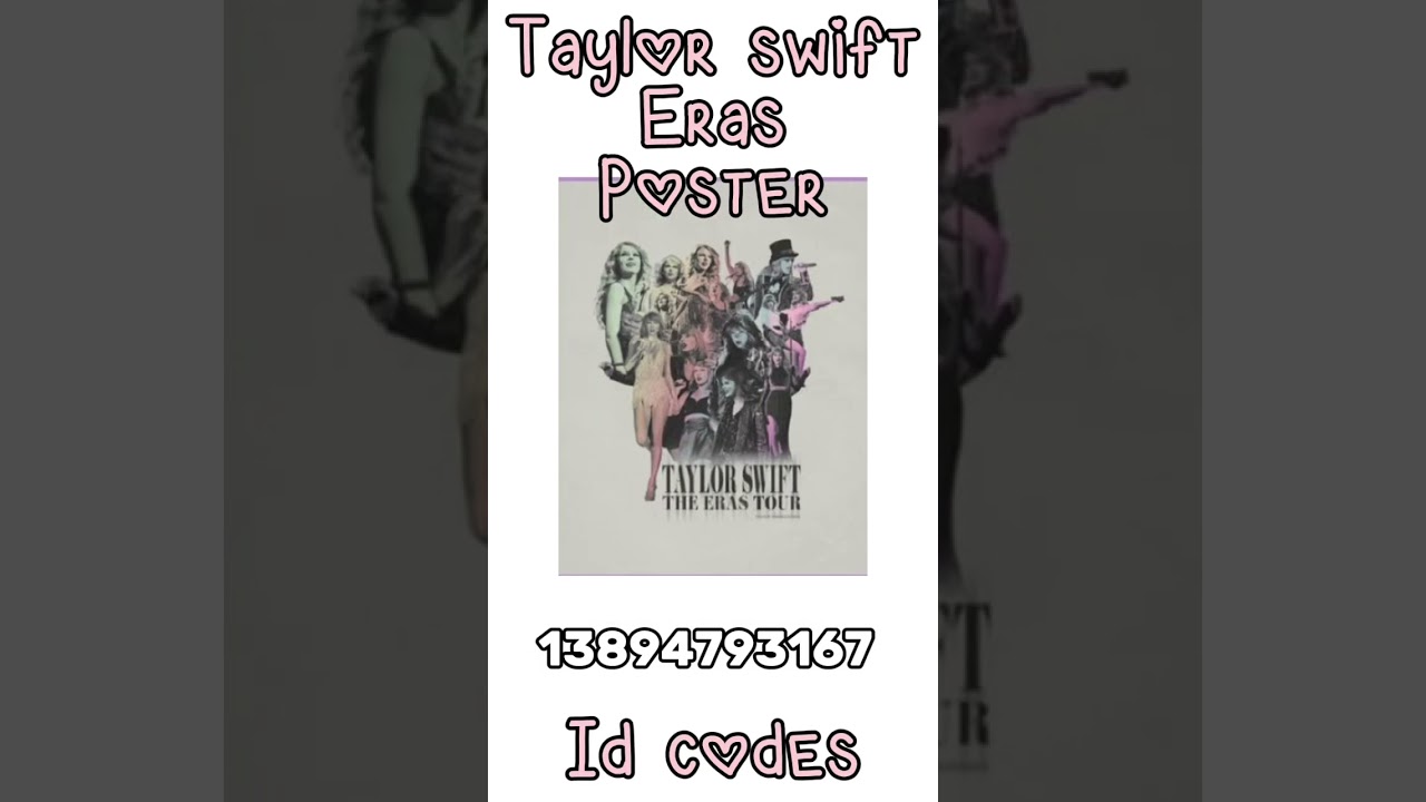 Taylor swift eras posters roblox!!💗 berry avenue + bloxburg + more