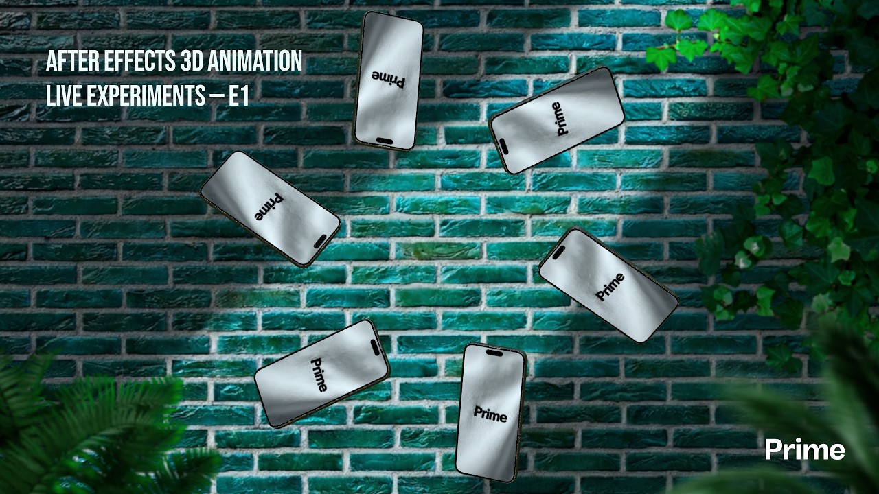 After Effects 3D Animation — Live Experiments : E1