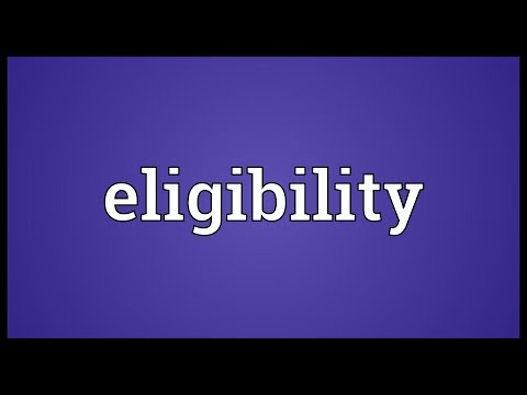 Eligibility Meaning