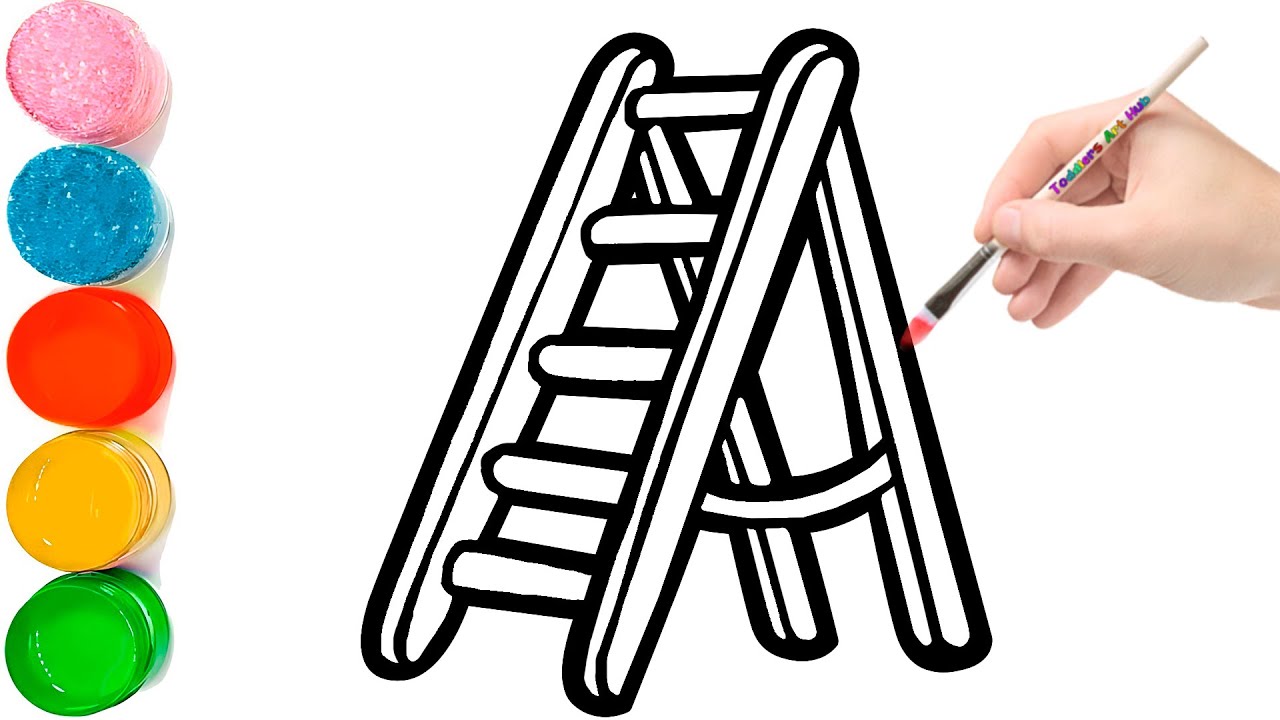 How to Draw Ladder Easy |  Ladder Drawing Step by Step