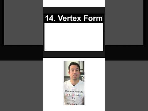 Vertex Form of a Quadratic (SAT Math Formula 14/23)