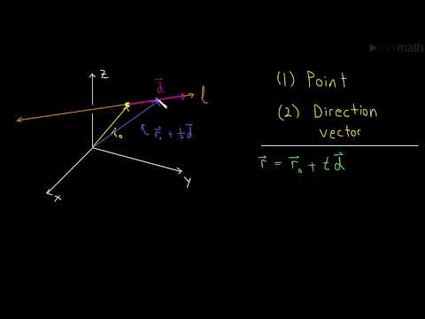 Vector and Parametric Equations of a Line (Line in 3 dimensions)