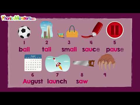 Level 4 - Video 8.1 Practice /all/ /au/ /aw/ ~ PhonicsMonsters.com