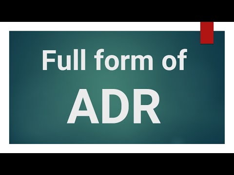 Full form of ADR-Medical Abbreviations-Medical Terminology
