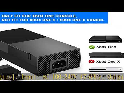 uowlbear Xbox One Power Supply Brick with Power Cord, Replacement AC Adapter Charger for Xbox One C