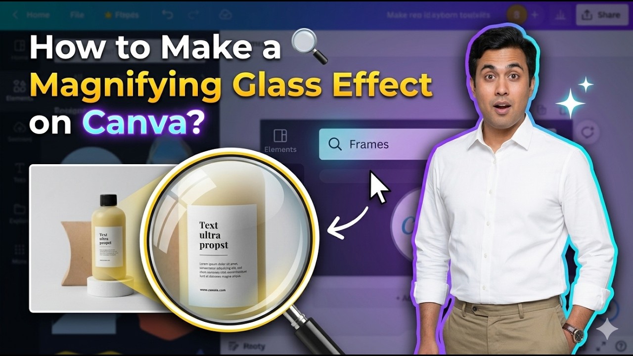 Canva Magnifying Glass Effect Tutorial | Canva Tutorial for Beginners