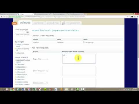How to request teacher letters of recommendation in Naviance - for Charter seniors