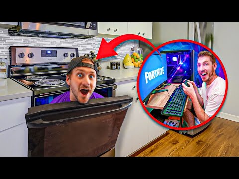 Secret Hidden Oven Entrance to Epic GAMING FORT!