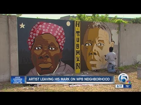 Artist leaving his mark on WPB Neighborhood