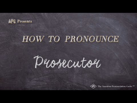 How to Pronounce Prosecutor (Real Life Examples!)