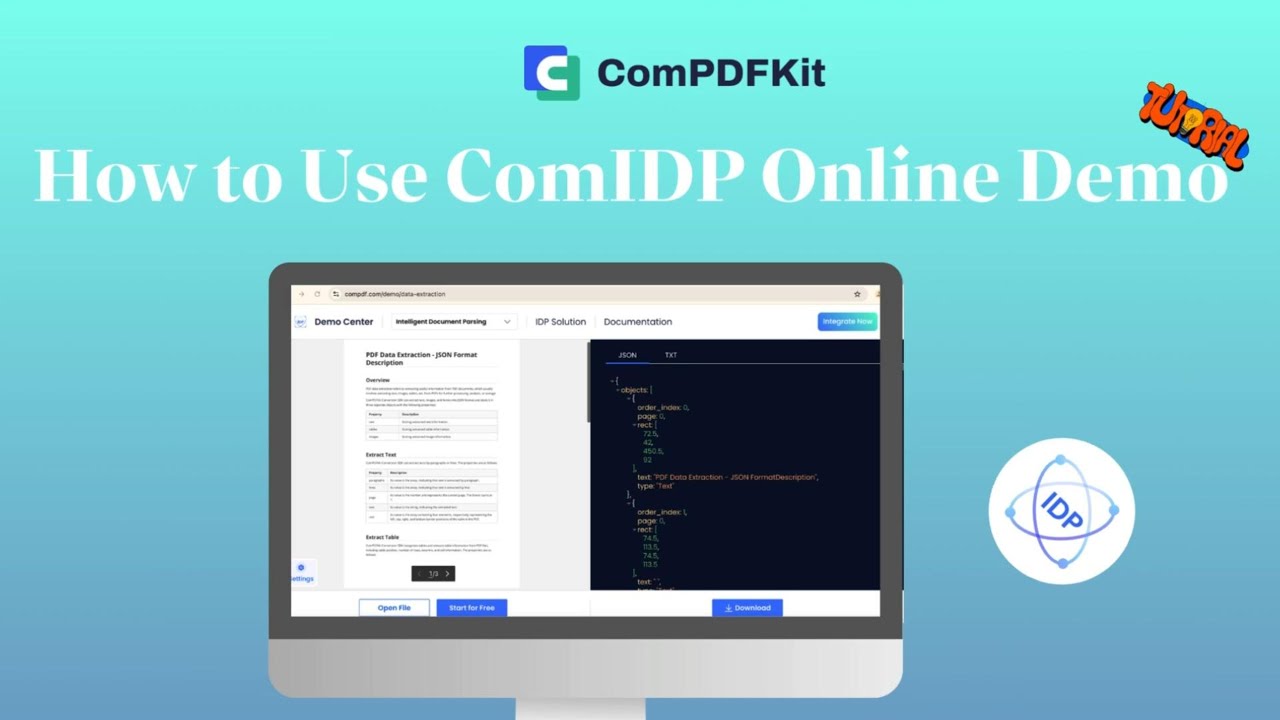ComIDP Online Demo Tutorial | ComPDFKit | Intelligent Document Processing