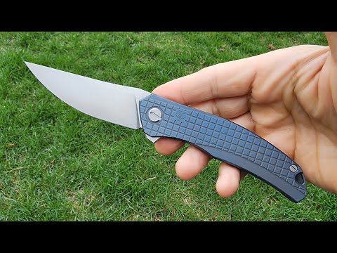 Shirogorov Knives Quantum Blue MonkeyEdge FRAG pattern.