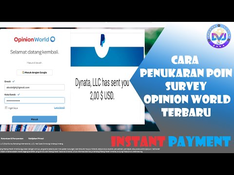 Opinion World Indonesia - Penukaran Poin Survey Opinion World ke Akun Paypal Terbaru