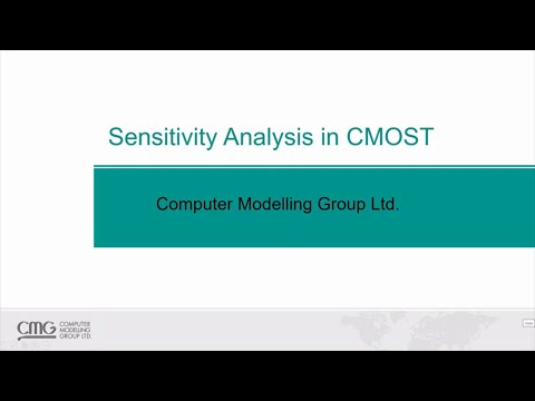 CMG Tutorial: Sensitivity Analysis in CMOST