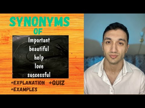 Synonyms | Synonyms of Love Beautiful Important Successful Help