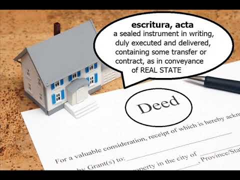 WORDS and MEANING - deed
