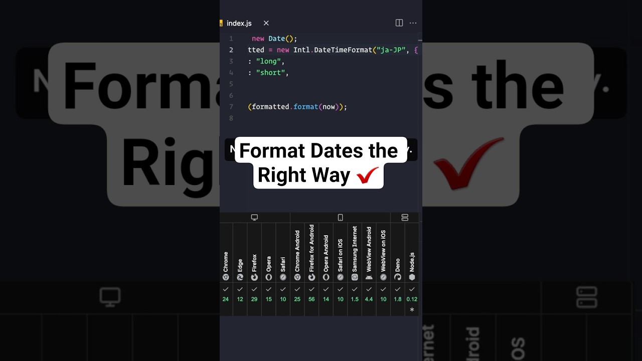 Stop Using toLocaleDateString in JavaScript 🚫 Use This Instead  #coding #programming #javascript