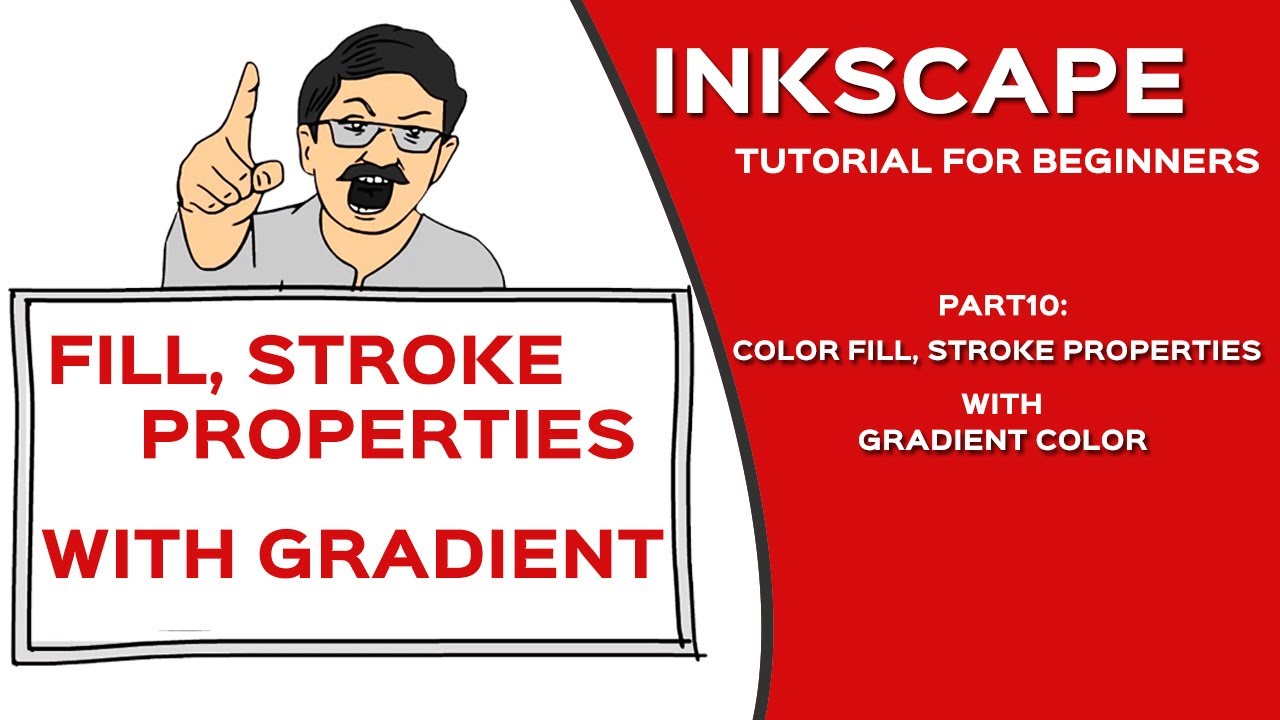 Inkscape for Beginners | Fill, Stroke and Gradient tutorial
