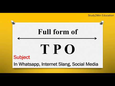 TPO ka full form l Full form of TPO in English l Subject Time, Place, Occasion