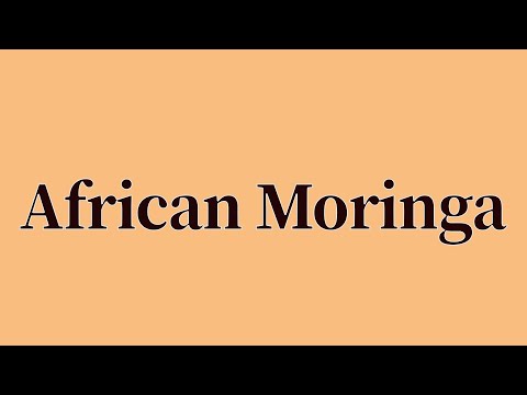 African Moringa Pronunciation and Meaning
