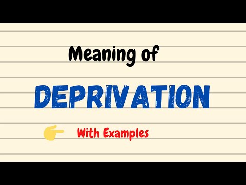 Meaning of Deprivation | English Vocabulary Words | Urdu/Hindi