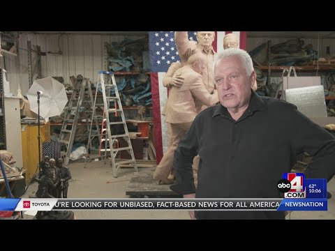 Utah sculptor creates statue of President Trump's "raised fist" moment in Butler