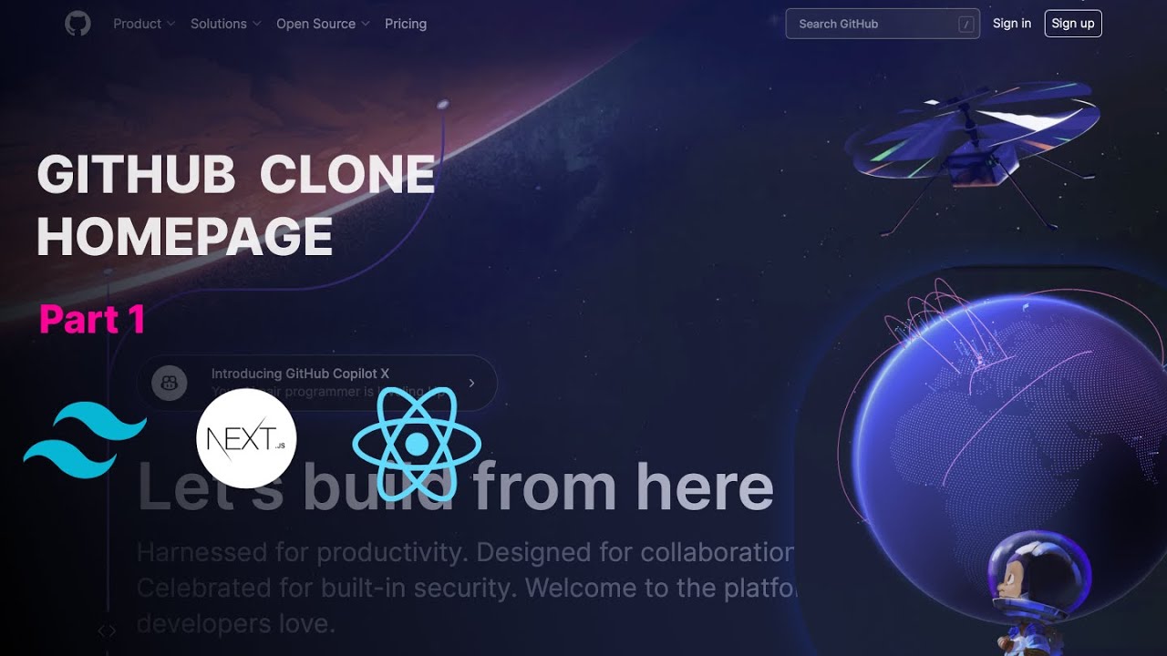 Build GitHub Homepage Clone Using NextJs and Tailwind CSS (Part 1: Navbar) | Next Js Project