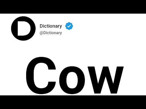 Cow Meaning In English