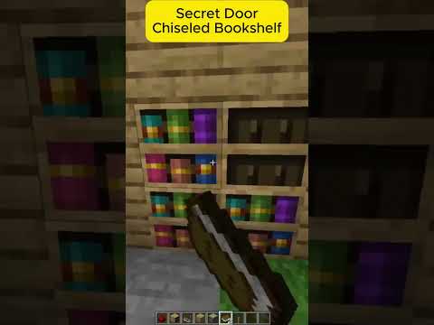EASY Chiseled Bookshelf Secret Door in Minecraft 1.21 #minecraft #gaming #games #shorts #tutorial