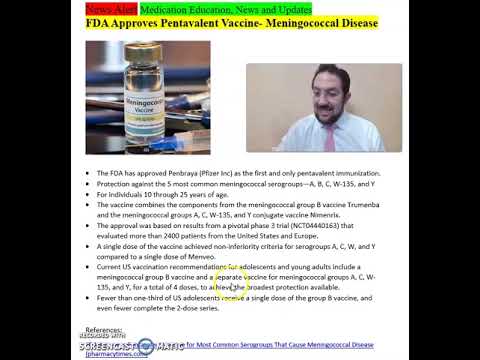 FDA Approves Pentavalent Vaccine- Meningococcal Disease