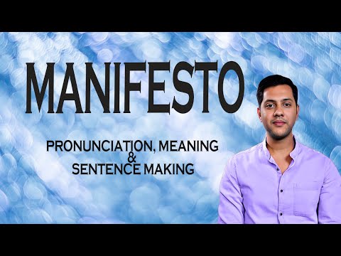 Manifesto - Meaning_&_Pronunciation_Word_World_Audio_Video_Dictionary
