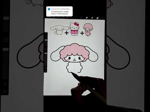 Hello kitty + Cinnamoroll + My sweet piano 💕 #hellokitty #sanrio #cinnamoroll #cute #drawing #kawaii