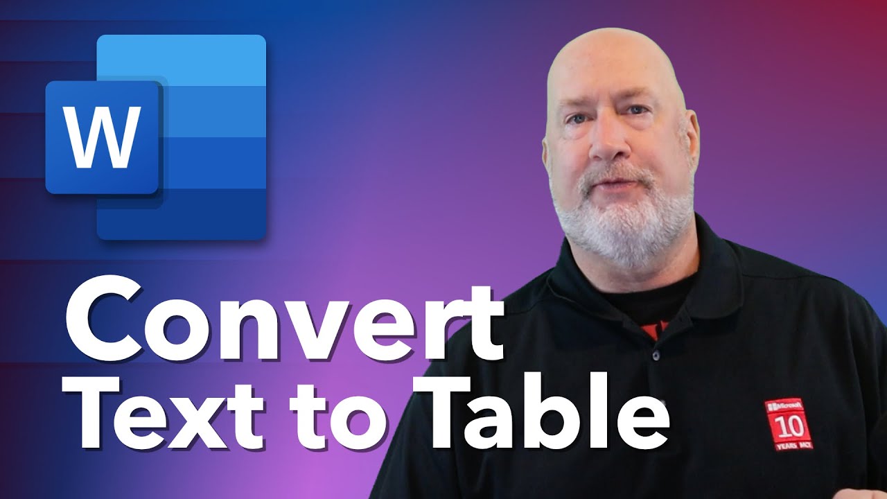 MS Word: Convert Text to Table with Ease