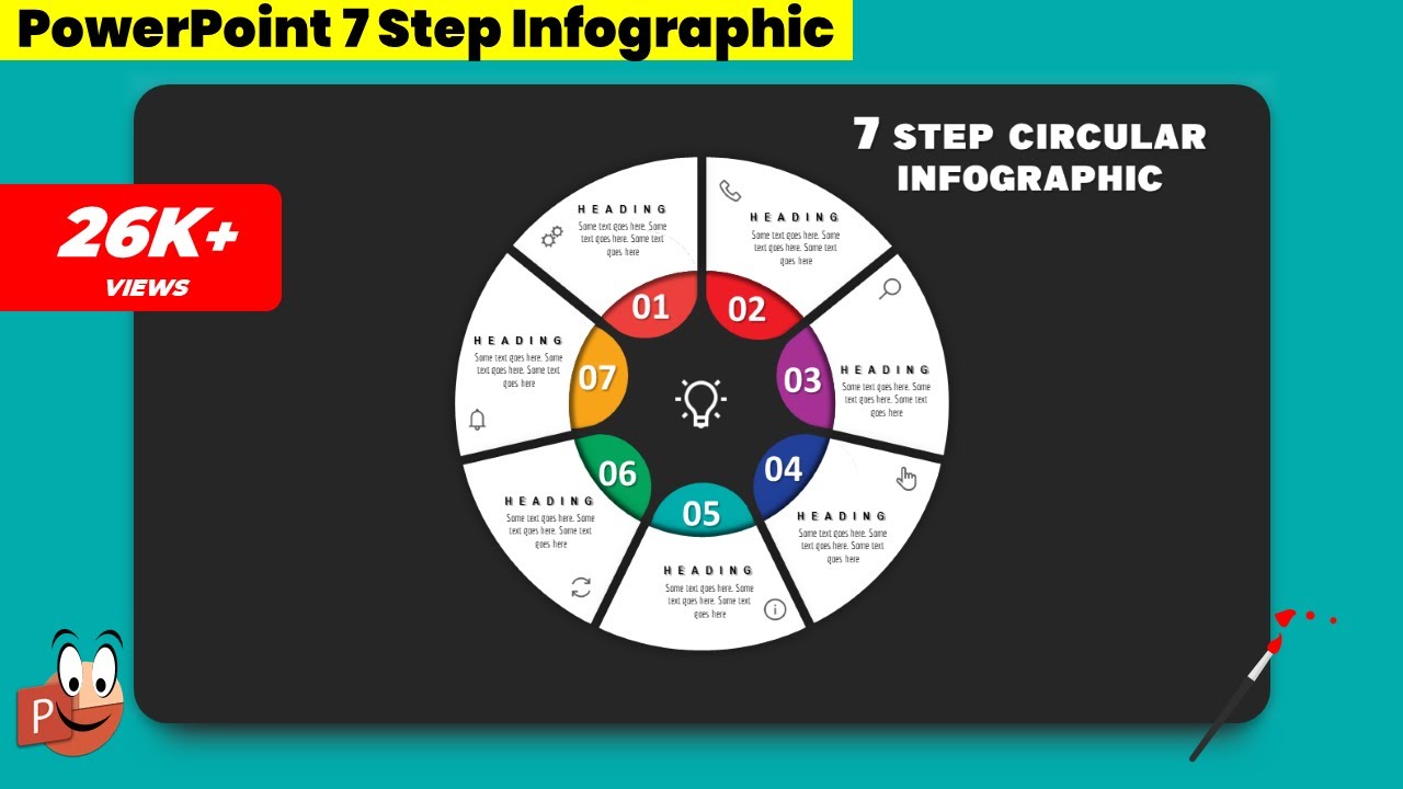 3.Graphic design | Office 365 | Free PowerPoint Templates | 7 Step Slide