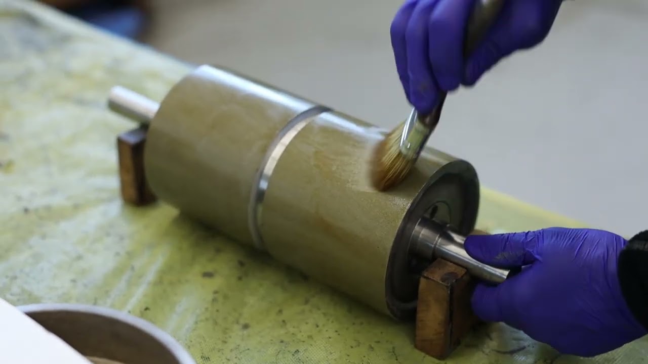 How we renew damaged rubber rollers (sent by customer)