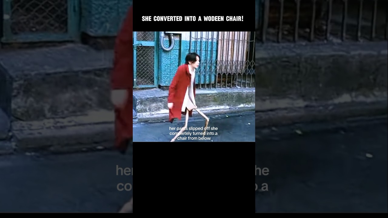 she turned into a wooden chair! 😱 #shorts #scary #horror #movie #trending