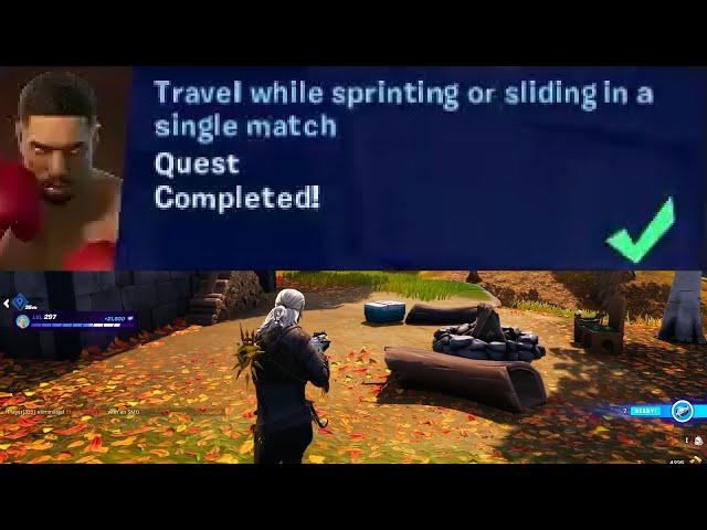 Fortnite: How to travel while sprinting or sliding in a single match