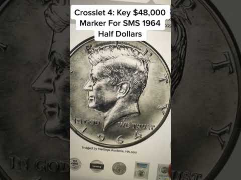 $48,000 HALF DOLLAR FROM 1964: CROSSLET 4 MARKER