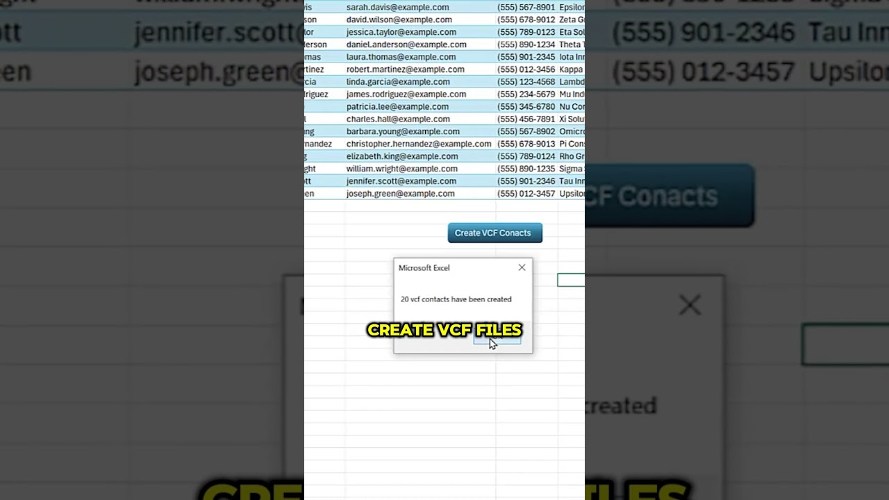 Turn Your Contacts into VCF Files in SECONDS!