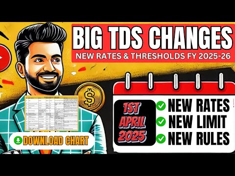 π¨ New TDS Rates from 1st April 2025 | Updated Thresholds | Finance Act 2025 | Download Chart π