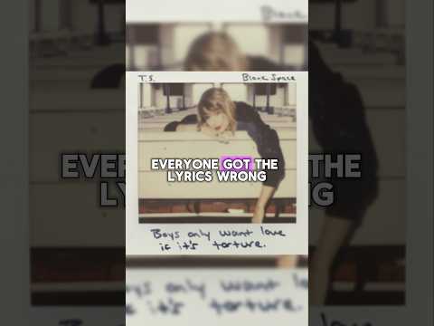 Taylor Swift's Most Misheard Lyric Ever😭 #blankspace