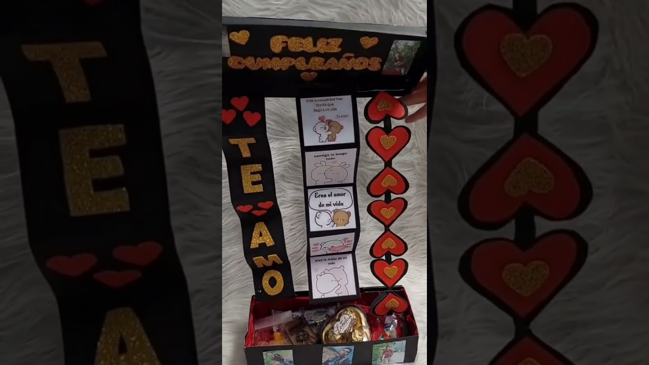 caja sorpresa expandible para cumpleaños ❤️🥰 el paso a paso ya esta disponible en mi canal 💕
