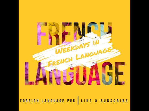Weekdays in French Language